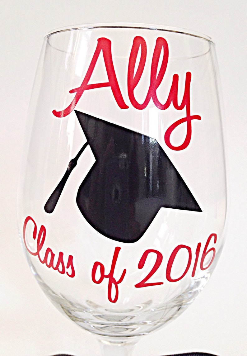 Graduation Wine Glass, College Graduation Glass, Graduation Gift, High ...
