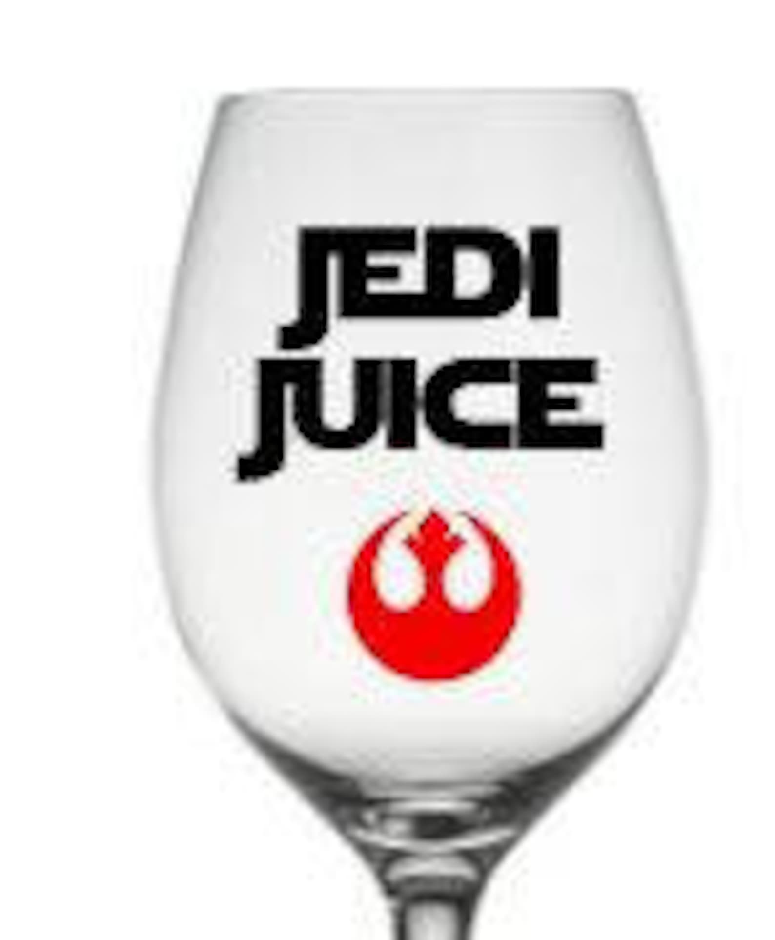 Jedi Juice Wine Glass Star Wars Wine Glass Star Wars Gift | Etsy