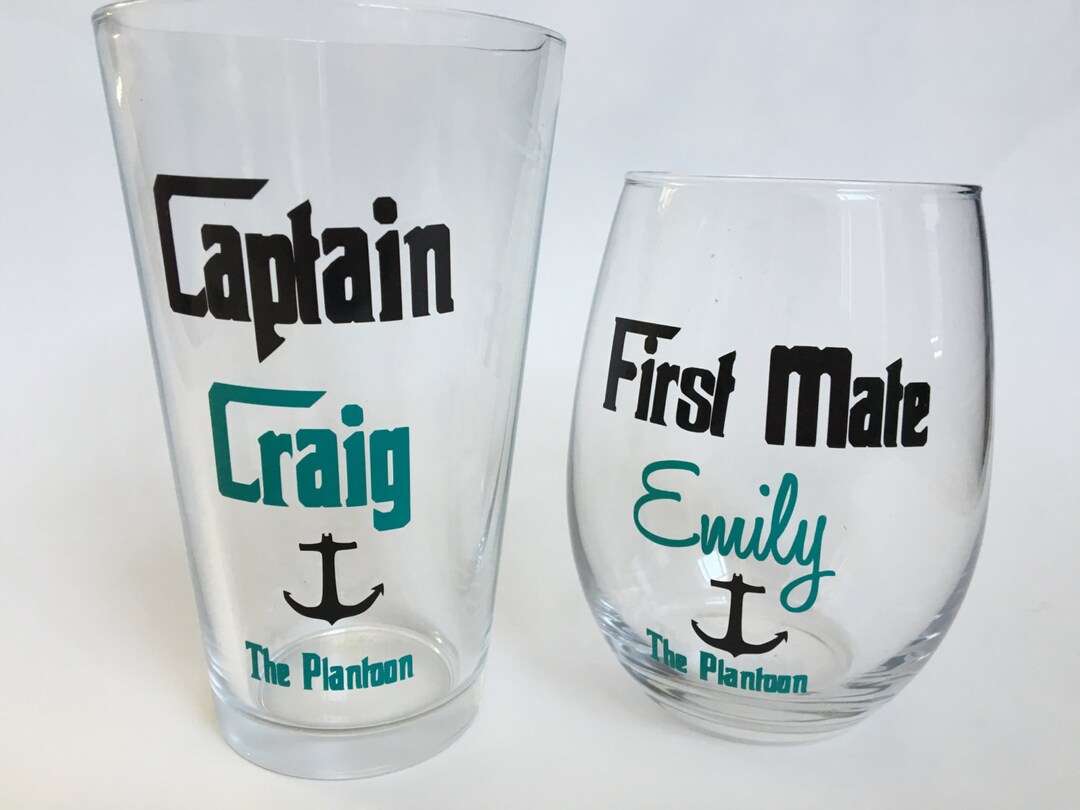 Captain and First Mate Gift Set, Custom Gift Set (2), Personalized ...