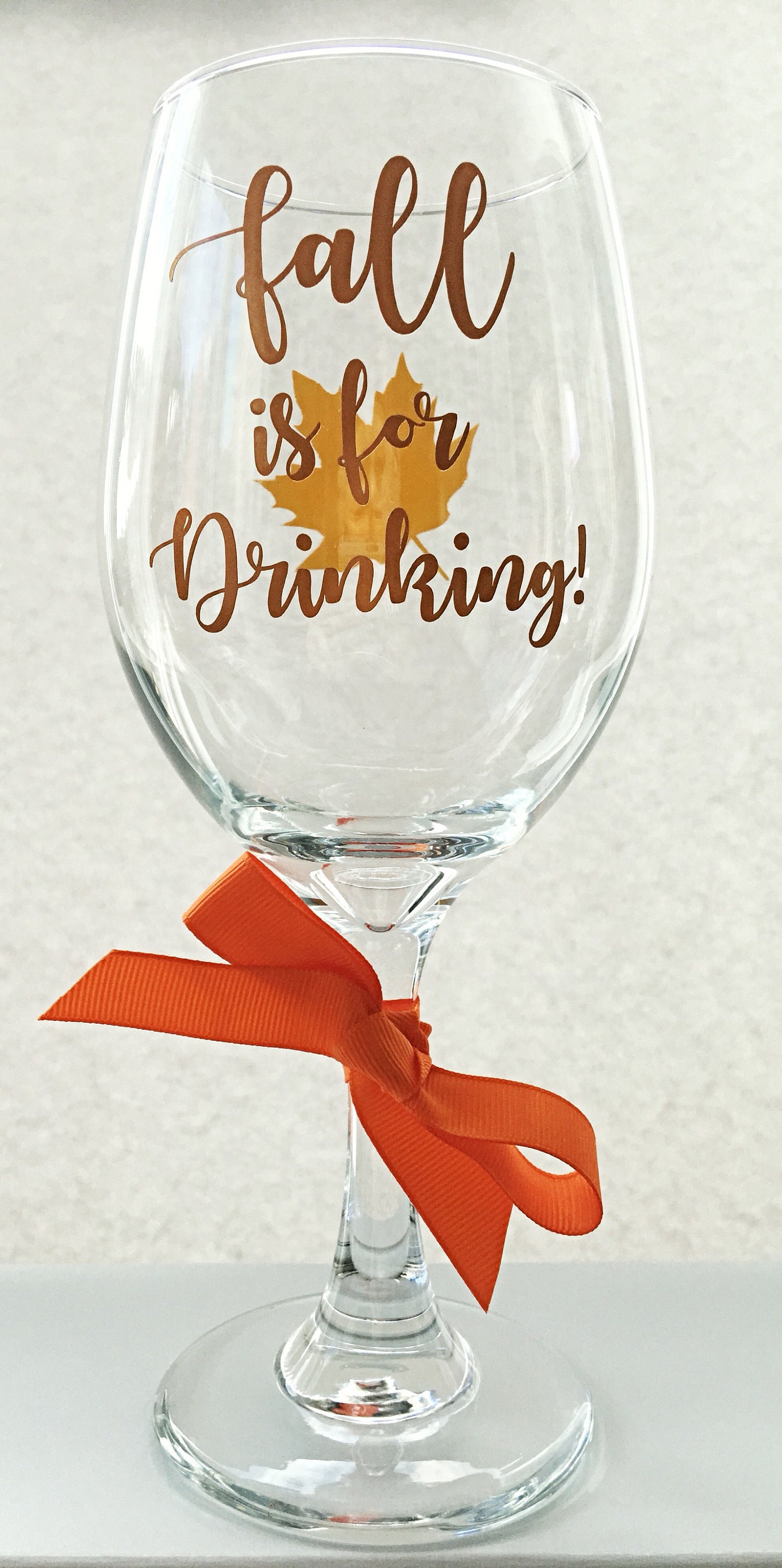 Fall is for Drinking Glass, Friendsgiving Wine Glass, Thanksgiving Wine ...