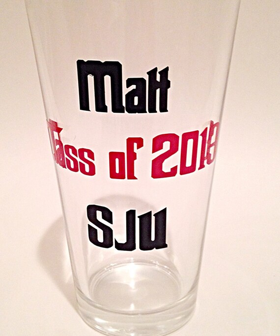 Graduation Beer Glass Graduation Pint Glass Custom | Etsy