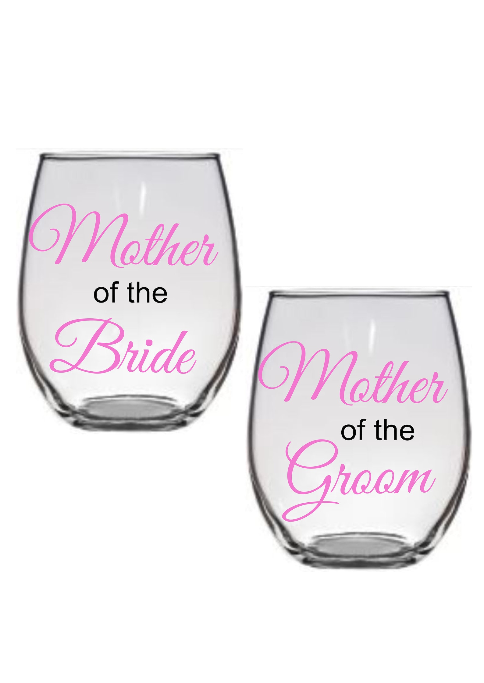 Mother of the Bride/groom Glass Set (2), Mother of the Bride Wine Glass ...