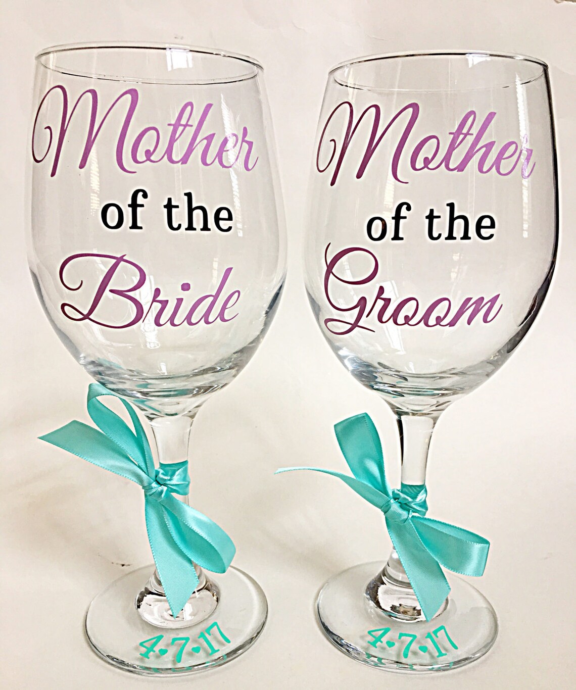 Mother of the Bride/groom Glass Set (2), Mother of the Bride Wine Glass ...