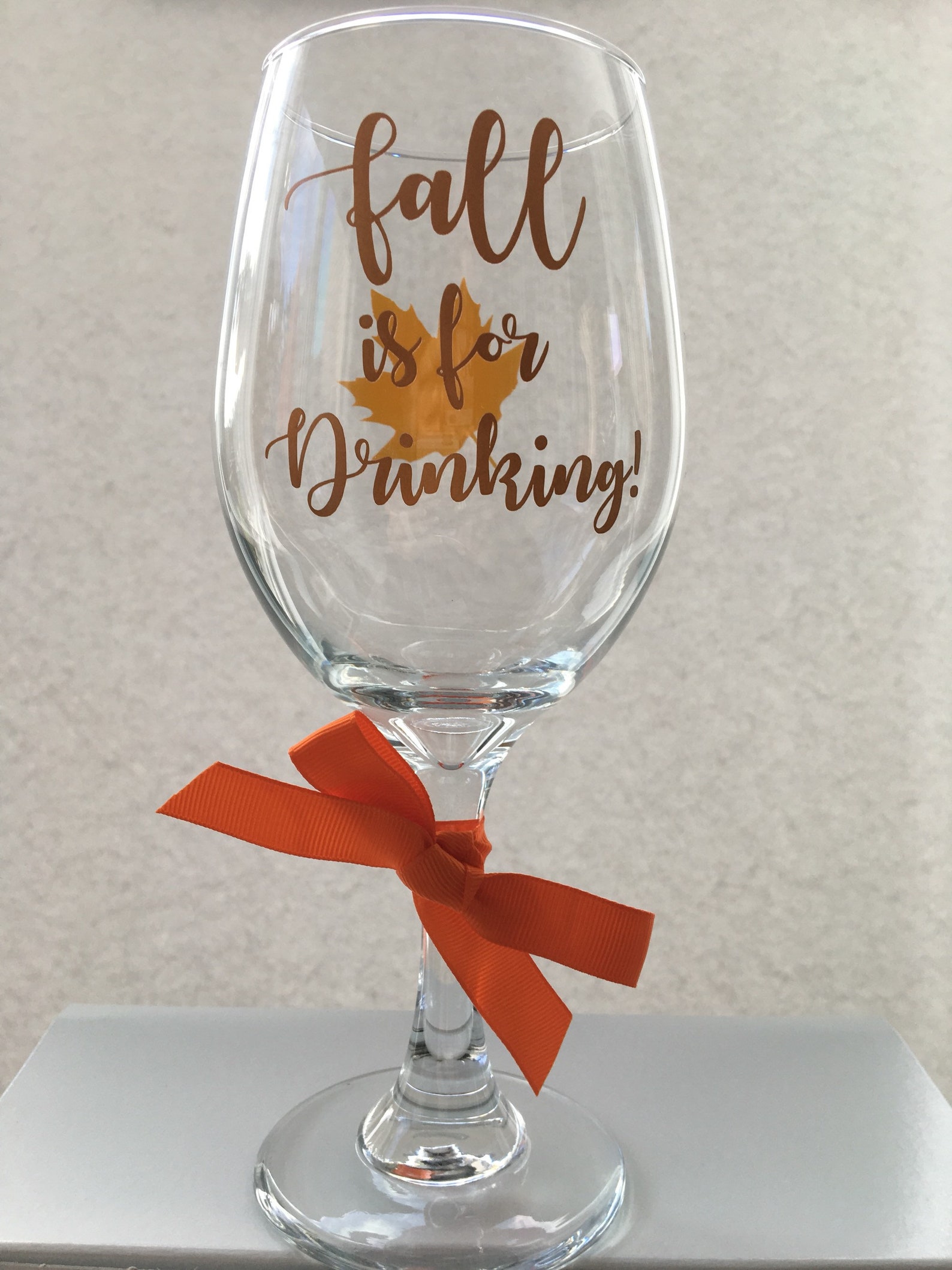 Fall is for Drinking Glass, Friendsgiving Wine Glass, Thanksgiving Wine ...