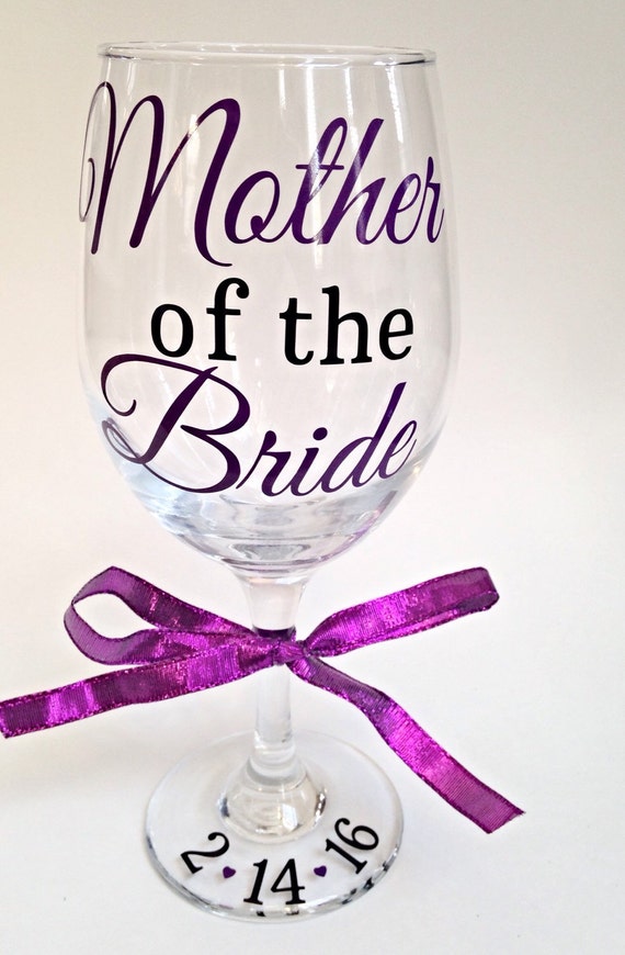 Mother of the Bride Wine Glass Mother of the Groom Wine - Etsy