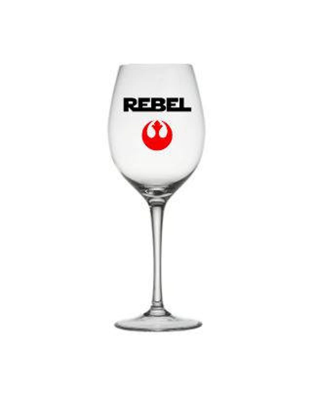 Star Wars Wine Glass, Rebel Wine Glass, Star Wars Fan Glass , Star Wars ...