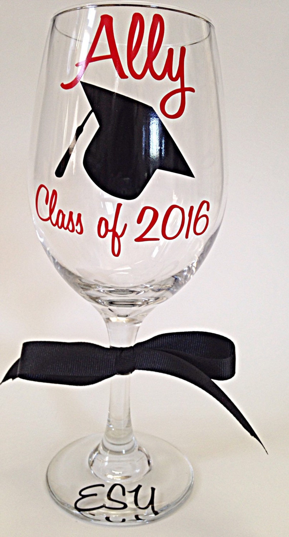 Graduation Wine Glass College Graduation Wine Glass - Etsy