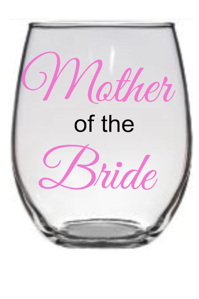 Mother of the Bride/groom Glass Set (2), Mother of the Bride Wine Glass ...