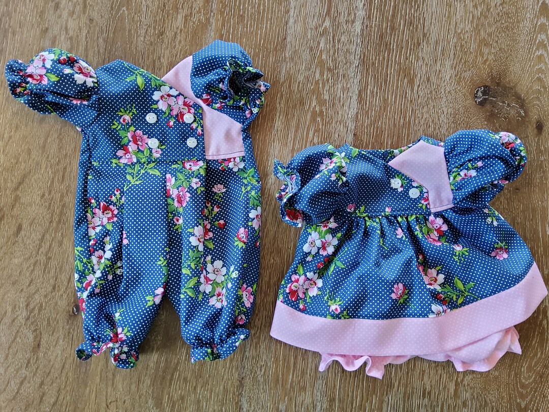 Cabbage Patch Doll Clothes, 16 Inch Size Twin/sister Navy One-piece ...