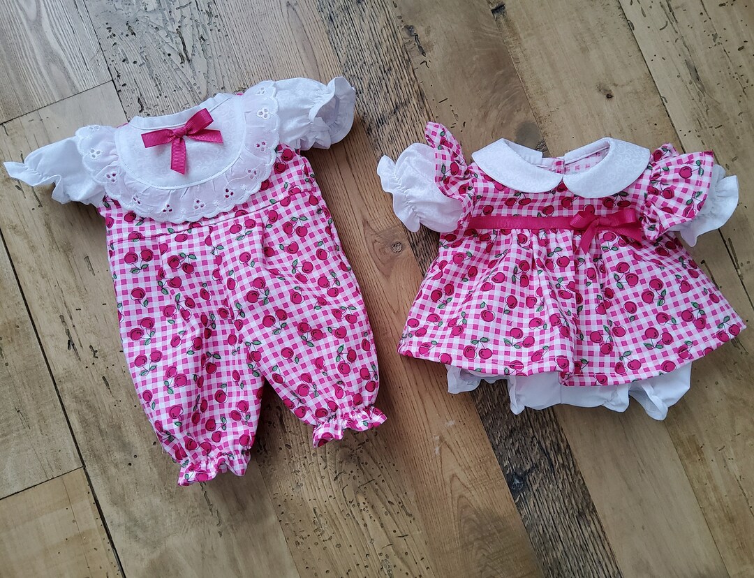 Cabbage Patch Doll Clothes, 16 Inch Size Sisters Pink/red Cherry One ...