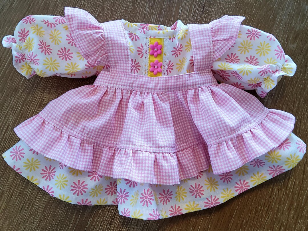 Cabbage Patch Doll Clothes, 16 Inch Size Pink and Yellow Floral ...