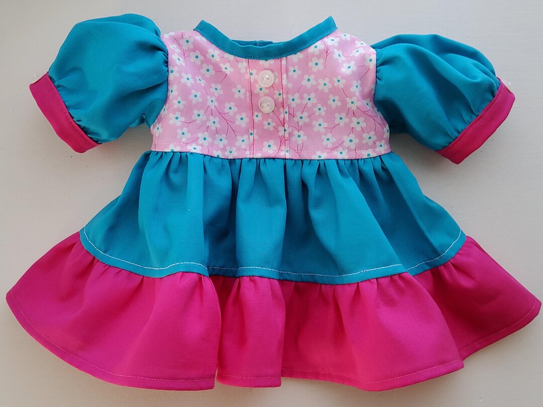 Cabbage Patch Doll Clothes, 16 Inch Size Pink/teal Colorful Knee-length ...