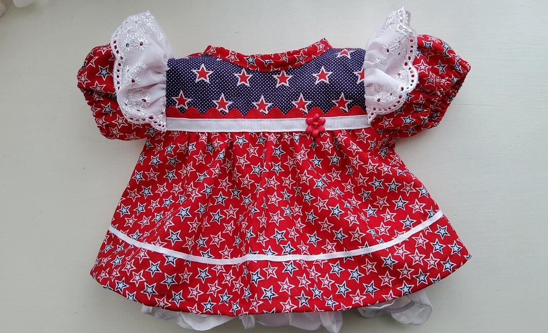 Cabbage Patch Doll Clothes, 16 Inch Size Red/blue Stars July 4th 2 ...