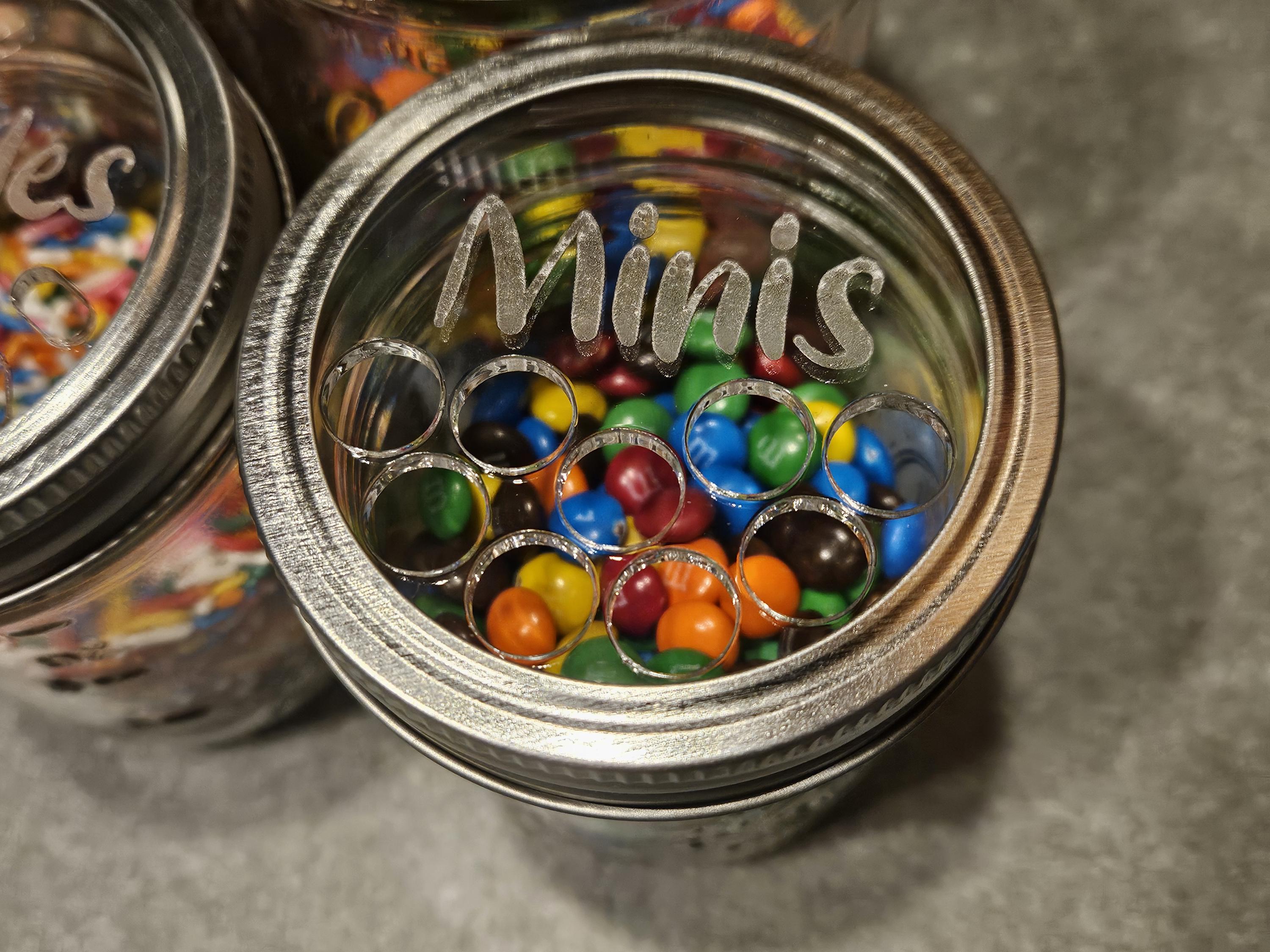 Mason Jar Candy Sprinkler Topper Set - Etsy