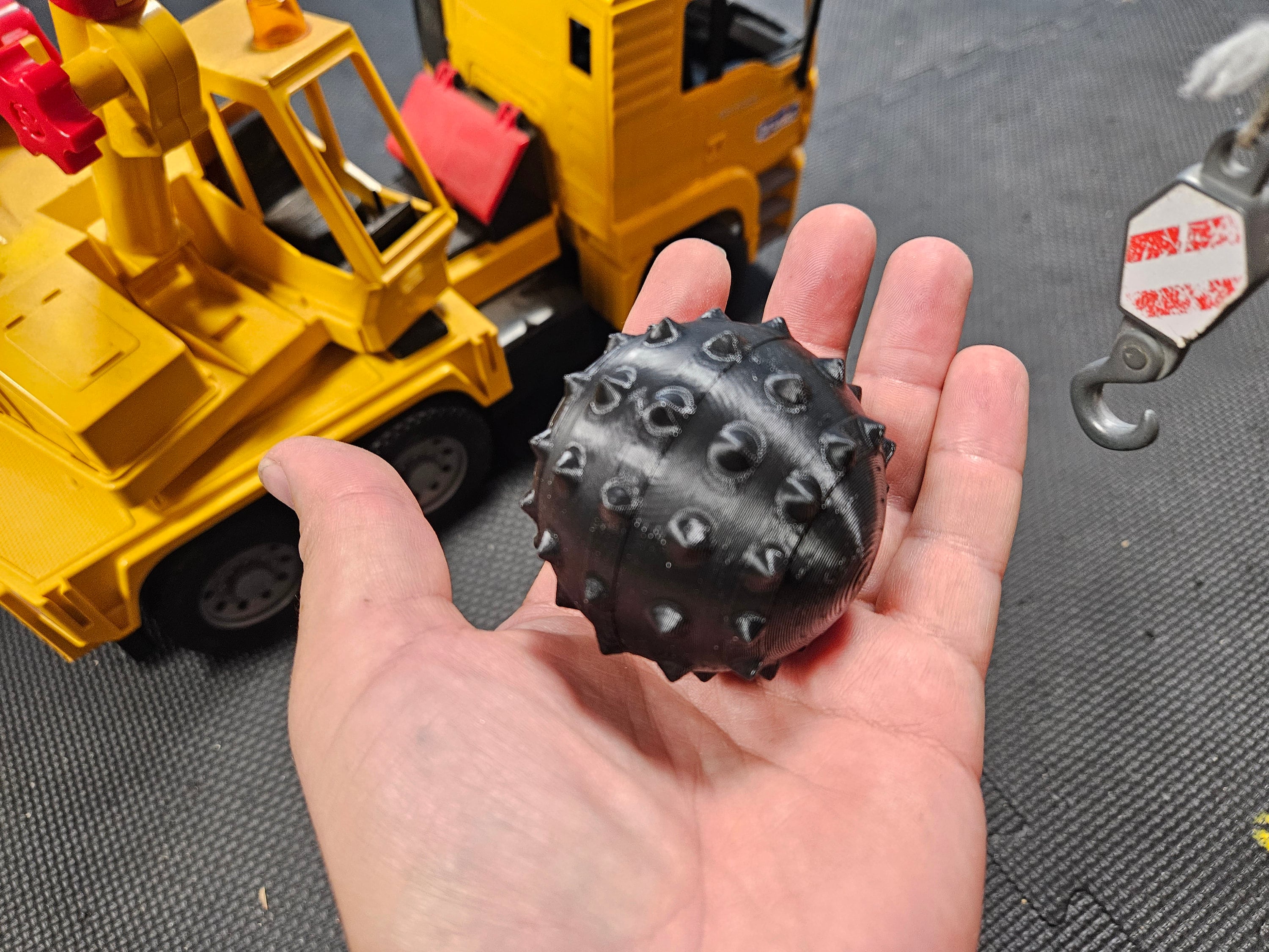 Spiked Demolition Wrecking Ball Accessory for Toy Construction Cranes ...