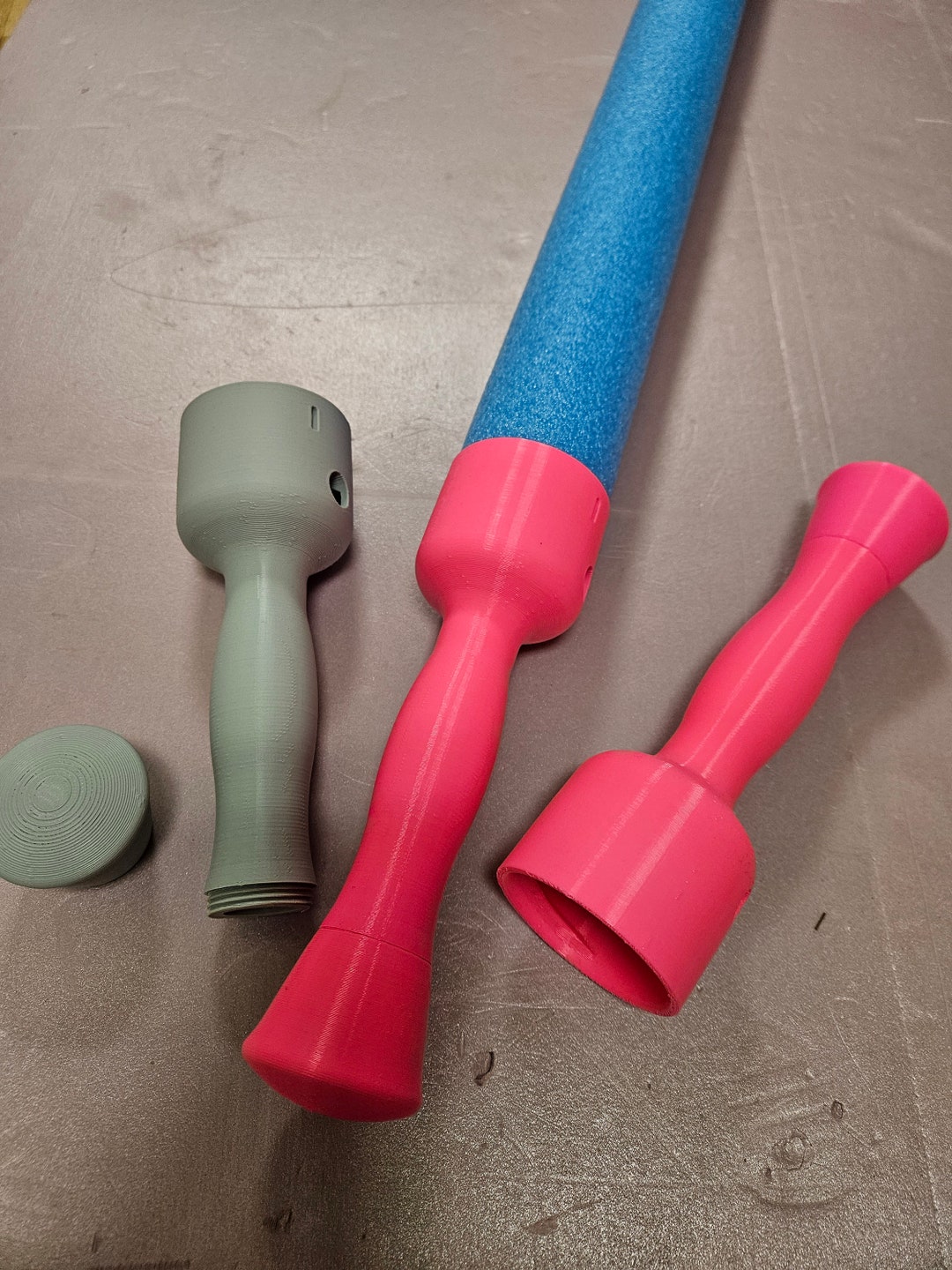 3D Printable STL for Printing Pool Noodle Sword Handle With PVC Core - Etsy