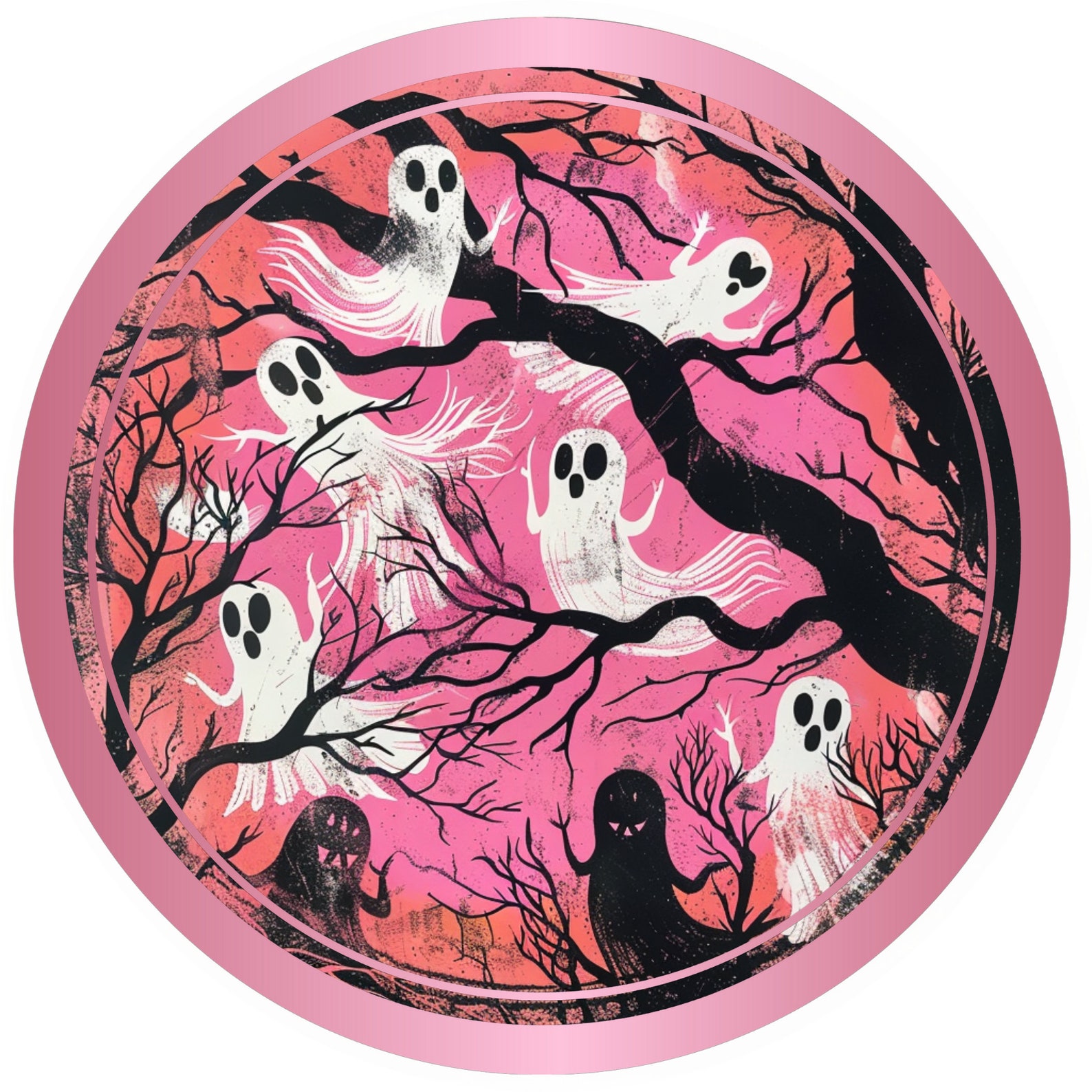 PNG Sign,ghost Halloween, Spooky Door Hanger, Halloween Ghost Sign ...