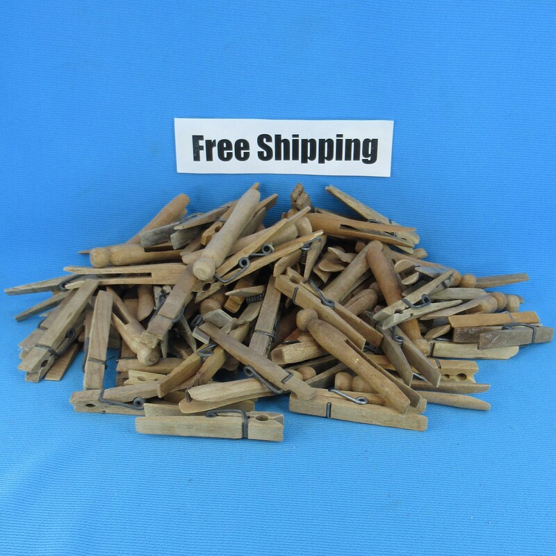 Round Wooden Clothes Pins - Etsy