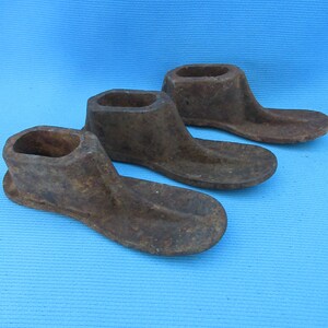3 Vintage Shoe Stand Lasts, Boot Cobbler, Cast Iron, Lot of 3, Repupose ...