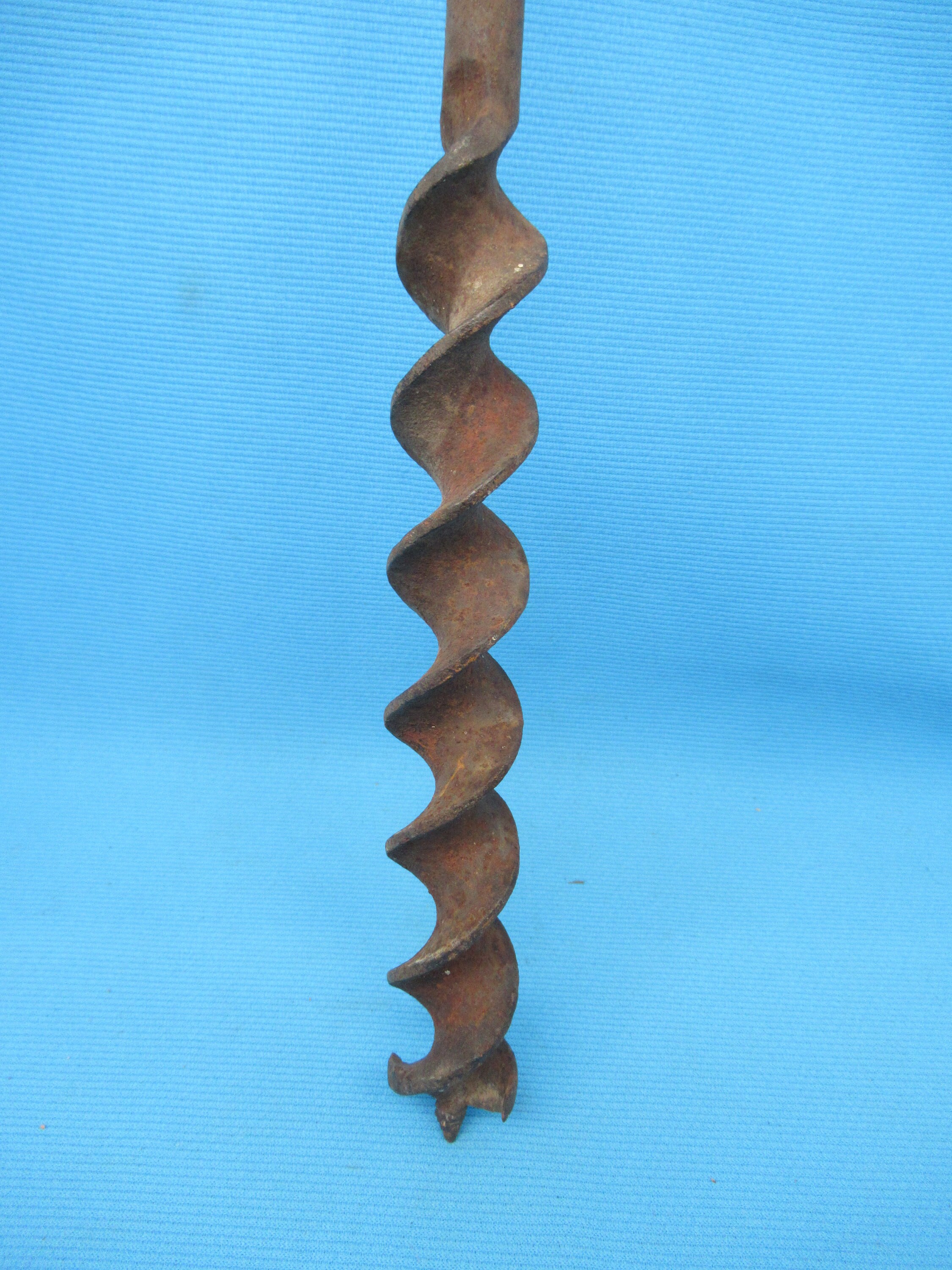 Vintage Barn Beam Auger, T Shape Wood Wooden Handle, Rusty Farm Ranch ...