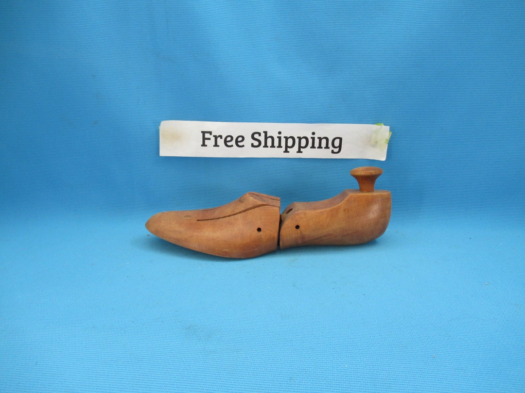Antique Wood Shoe Boot Last Form Mold, Men's 8D, Cobbler, Wooden, Free ...