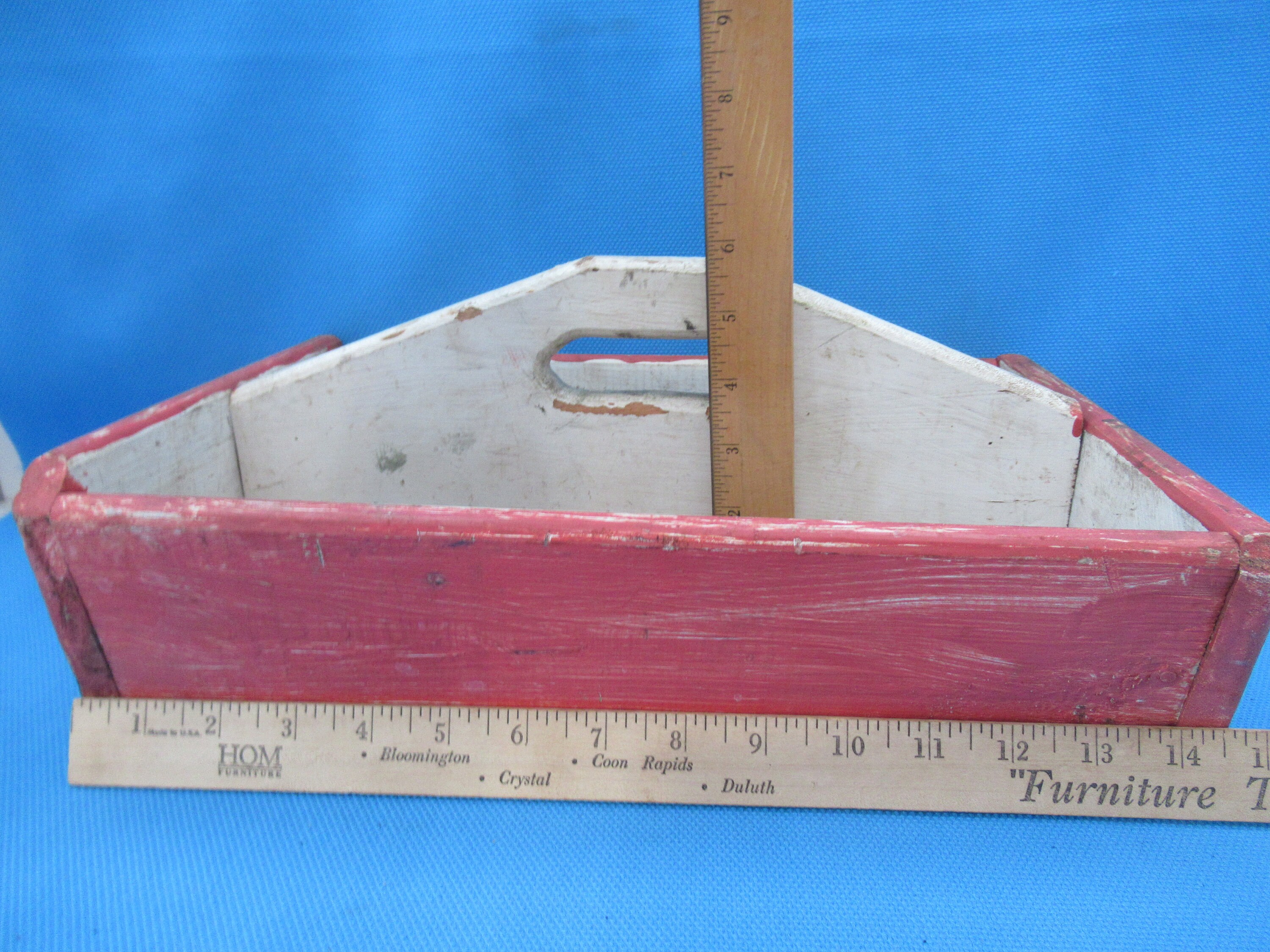 Vintage Wooden Tote Wood Tool Box Holder Carrier Storage | Etsy