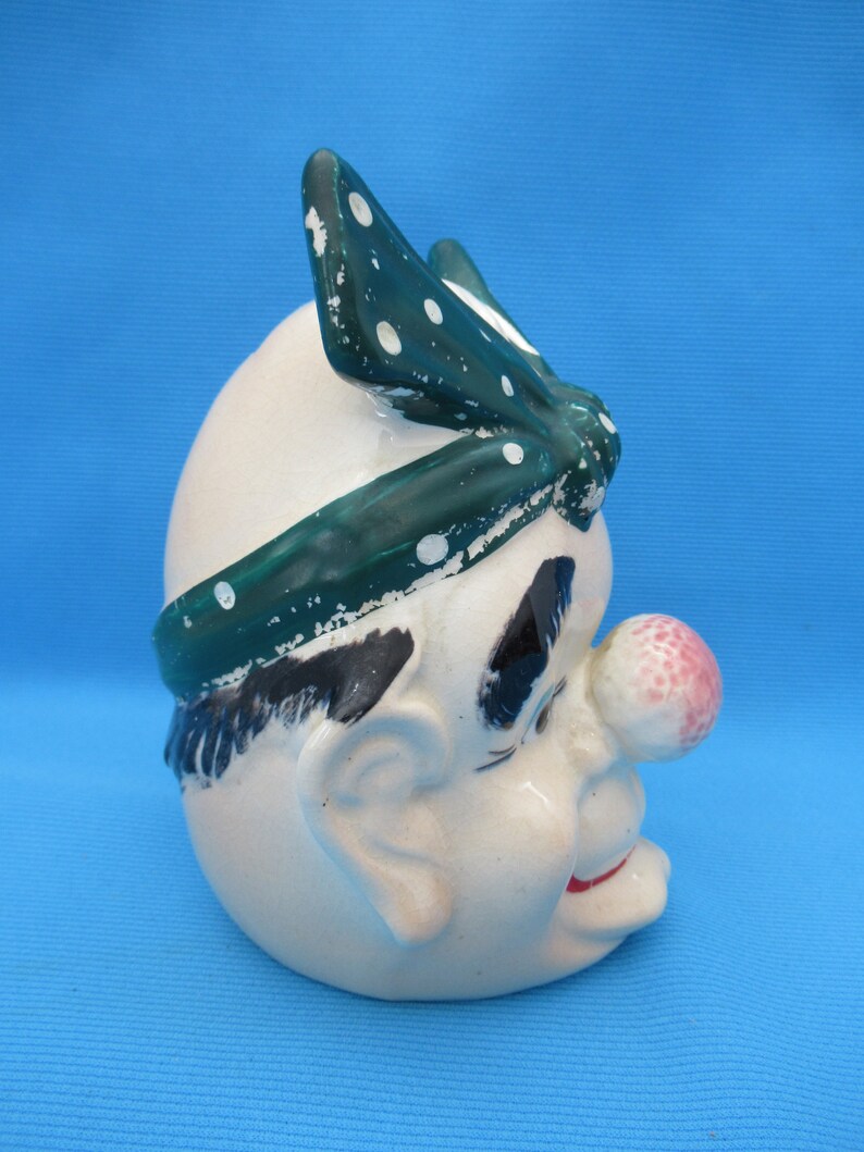 Vintage Piggy Pig Bank Hobo Man Head Figure Figurine Ceramic - Etsy