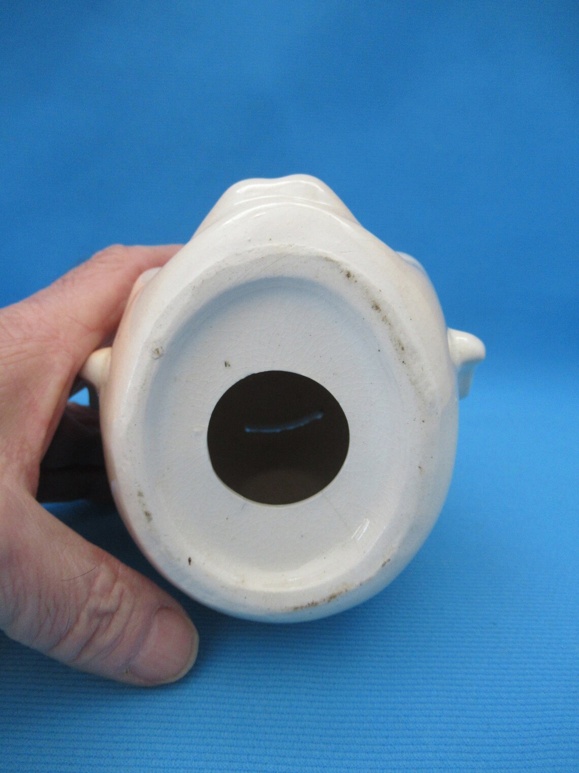 Vintage Piggy Pig Bank Hobo Man Head Figure Figurine Ceramic | Etsy