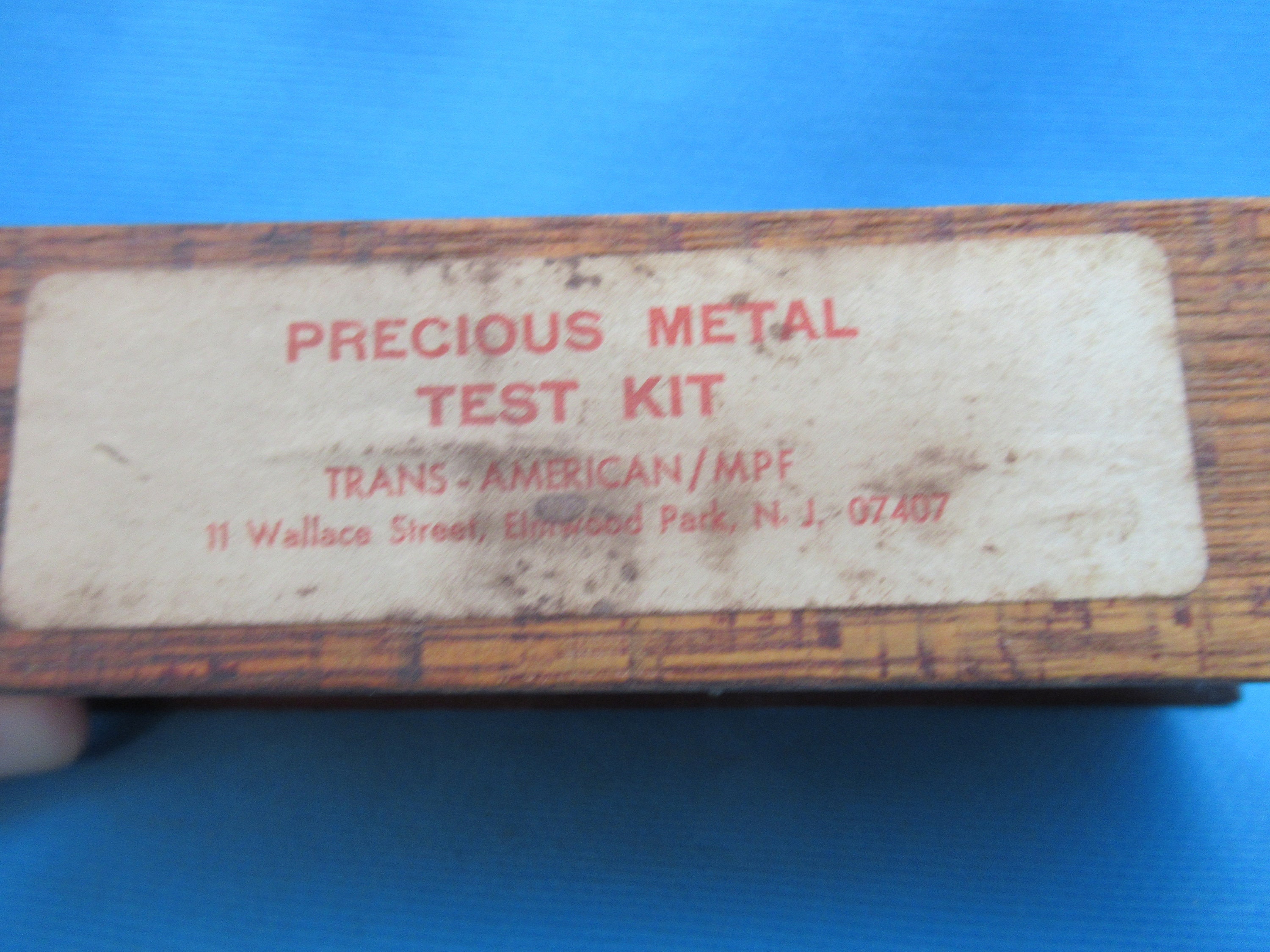 Vintage Precious Metal Test Kit Wood Wooden Hinge Box Rustic - Etsy