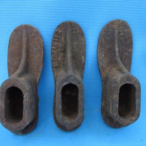 3 Vintage Shoe Stand Lasts, Boot Cobbler, Cast Iron, Lot of 3, Repupose ...