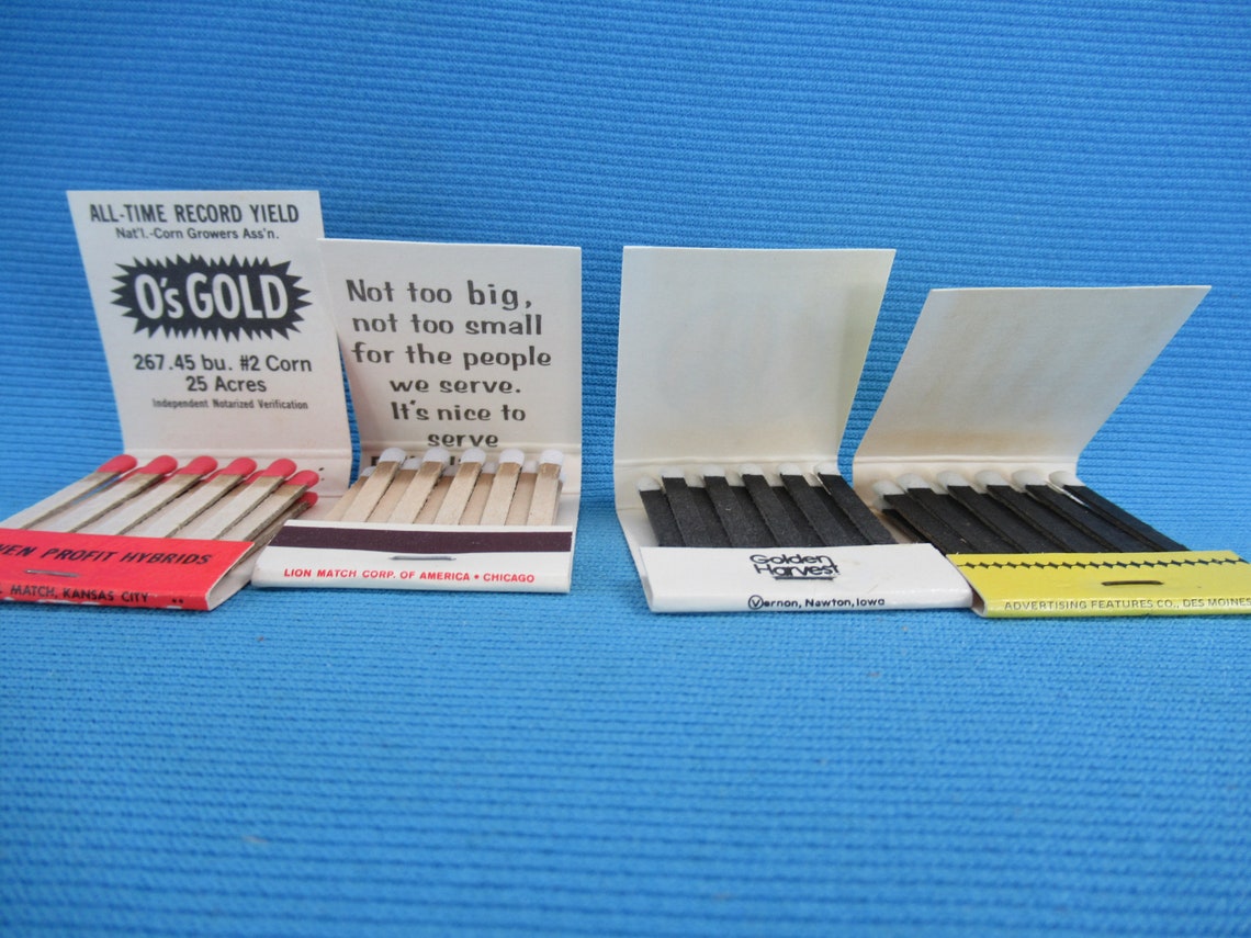 Vintage Seed Corn Matchbooks Unstruck, Matchbook Match Book Cover ...