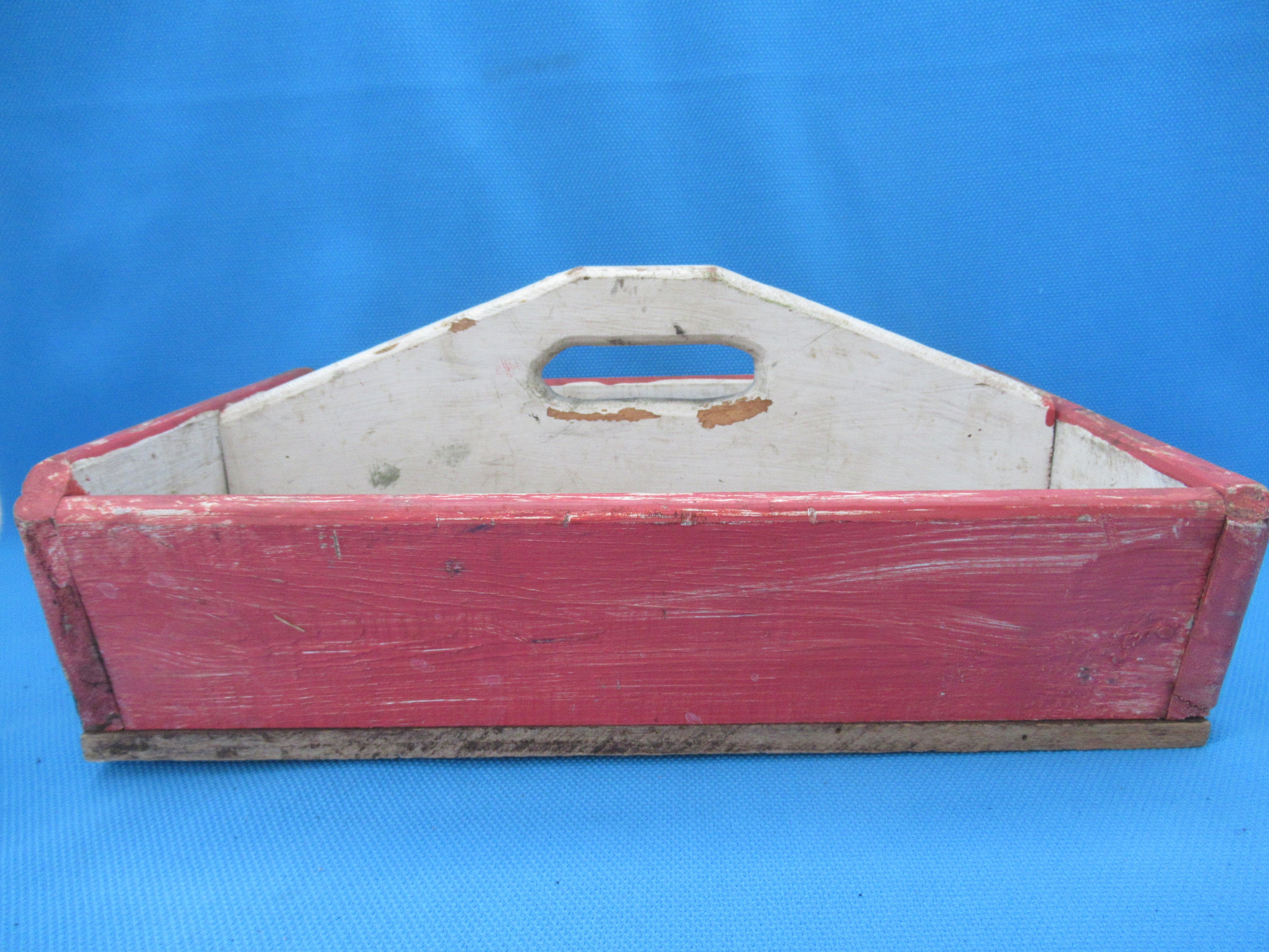 Vintage Wooden Tote Wood Tool Box Holder Carrier Storage | Etsy