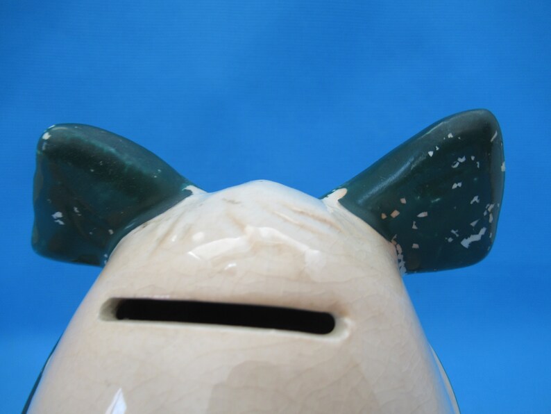 Vintage Piggy Pig Bank Hobo Man Head Figure Figurine Ceramic - Etsy