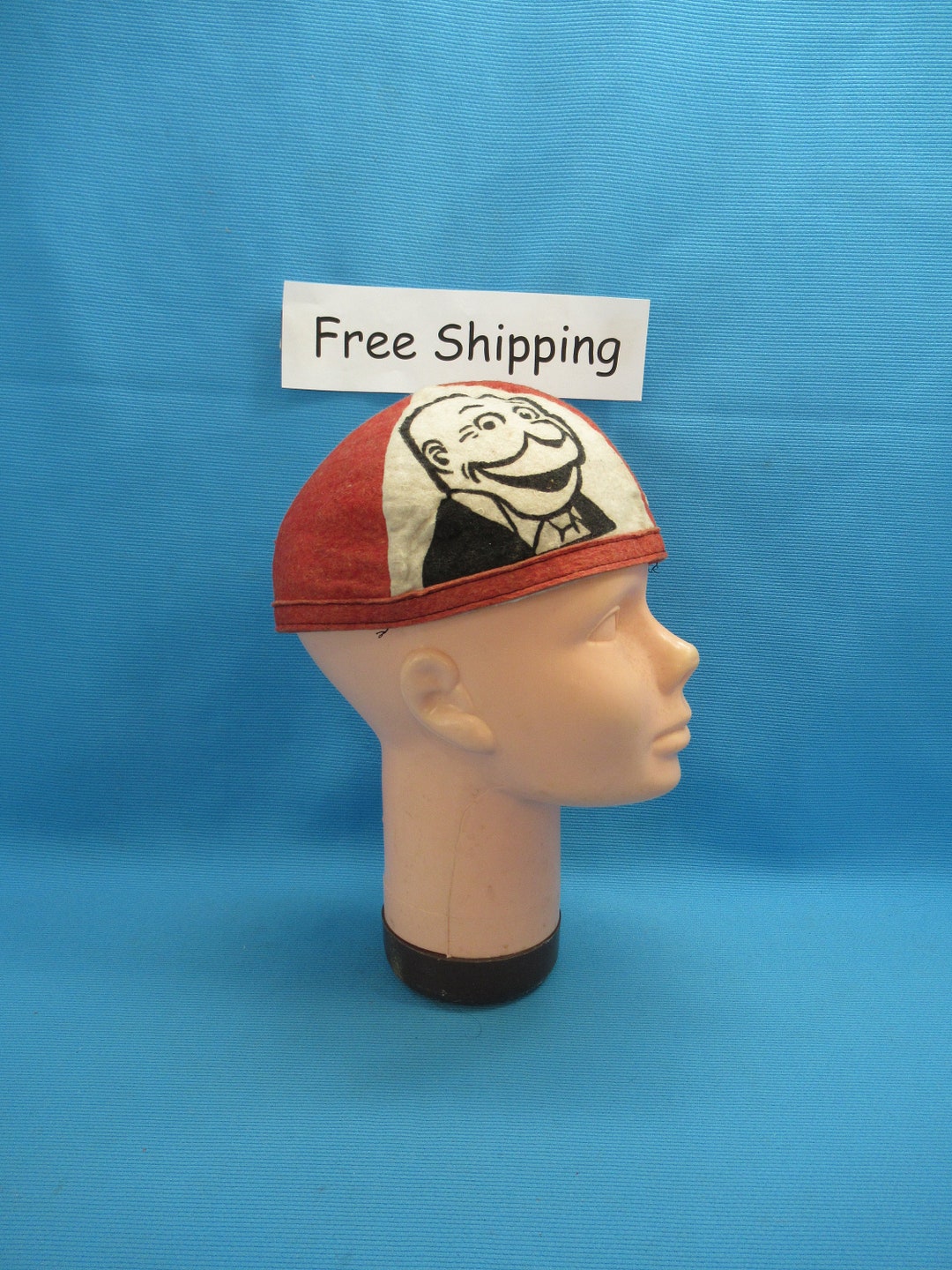 Vintage Cartoon Character Beanie Hat Cap, Head Gear, Rare Unusual, Free ...