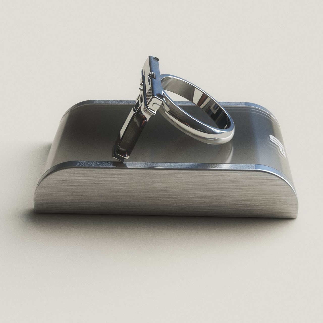 Simple Sterling Silver Gun Ring - Custom Engraved Option Available - Etsy