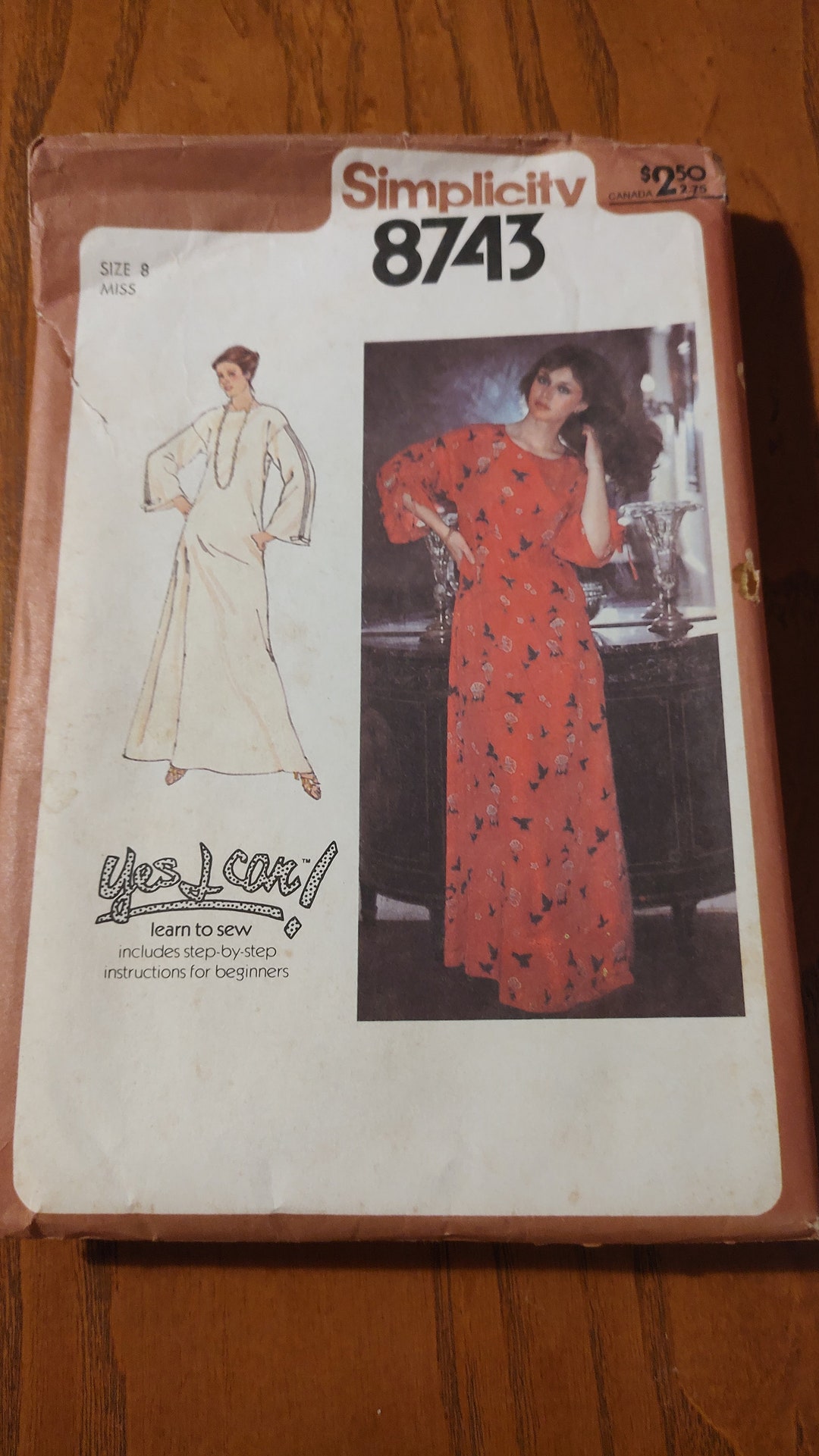 Vintage 1978 Simplicity 8743 Caftan Pattern - Etsy
