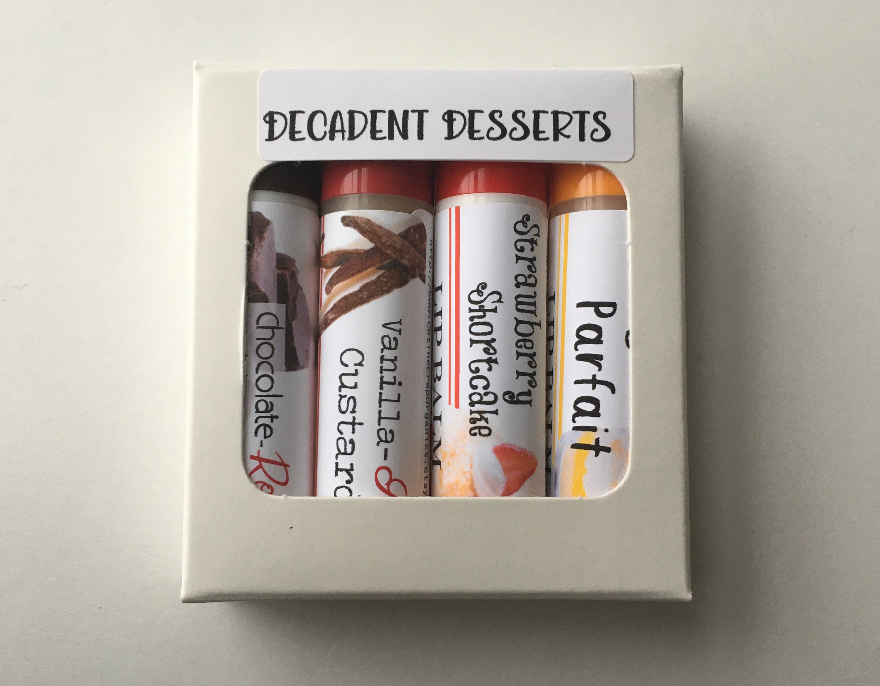 Decadent Desserts: Natural Lip Balm Set - Etsy