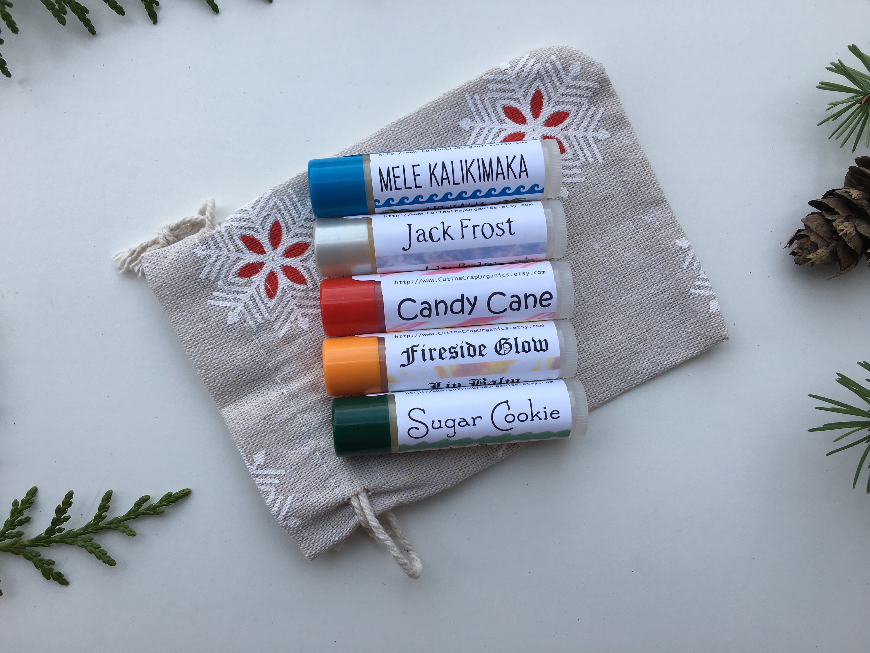 Christmas Lip Balm Organic Ingredients & Essential Oils | Etsy