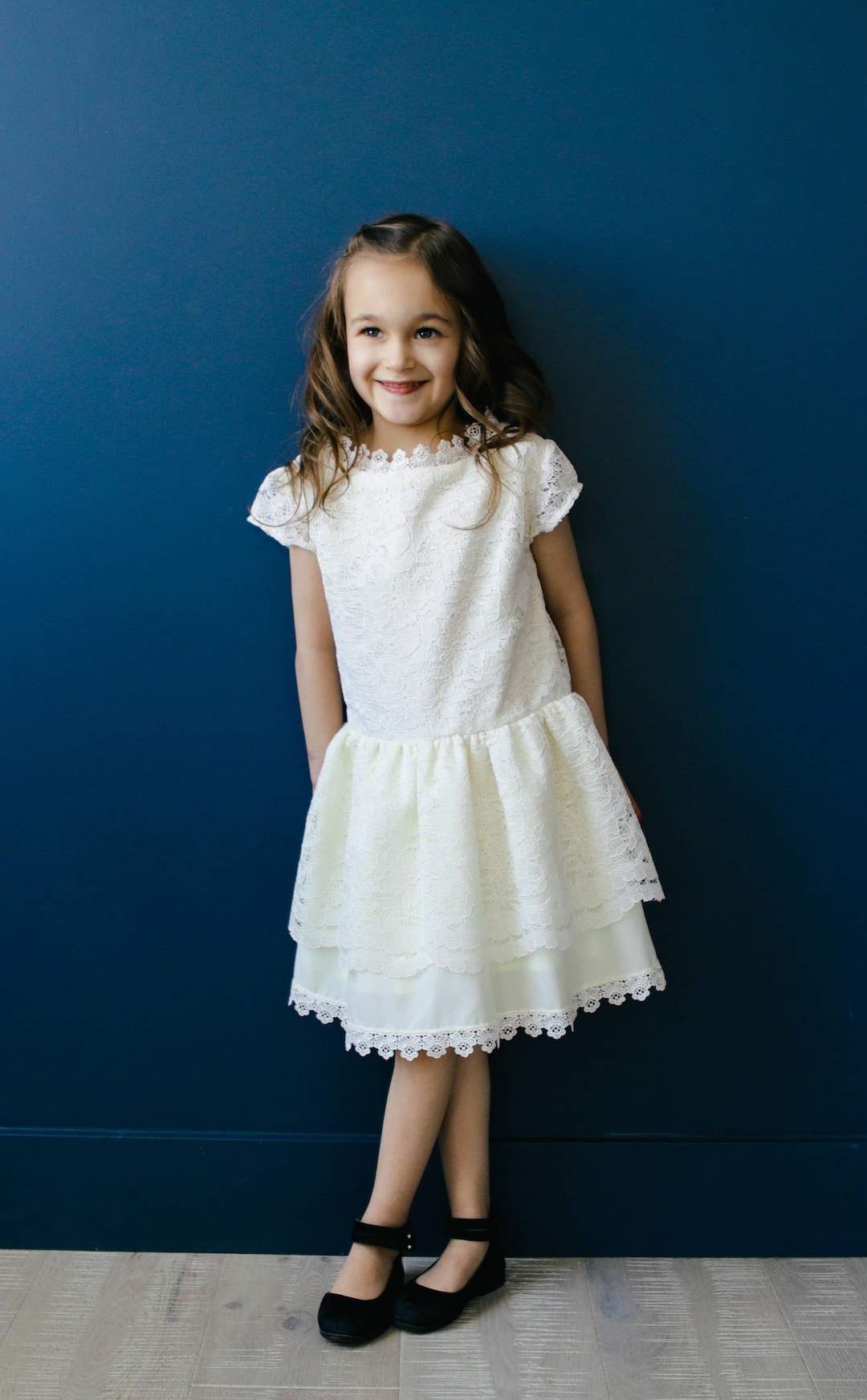 White Girls Dress, Little Girls White Dress, White Flower Girl Dress ...