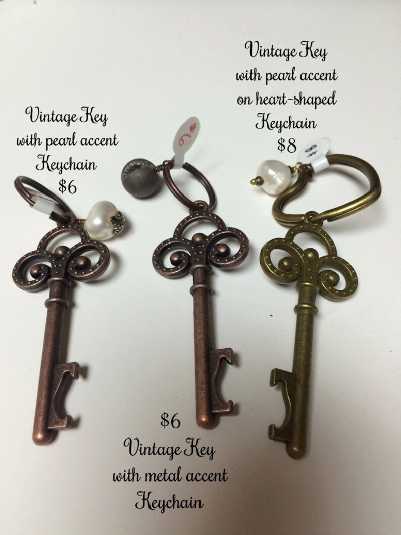 Vintage Skeleton Key Keychains - Etsy