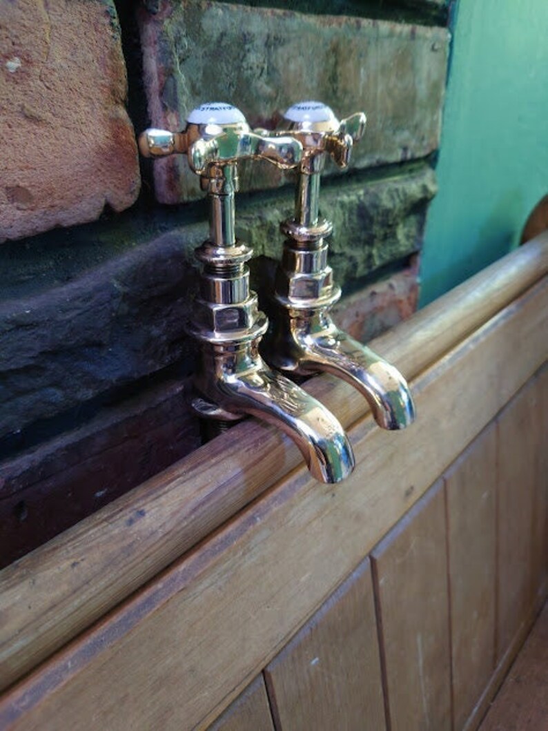 Original 1930s Brass Overhauled Brass Basin Taps - Etsy