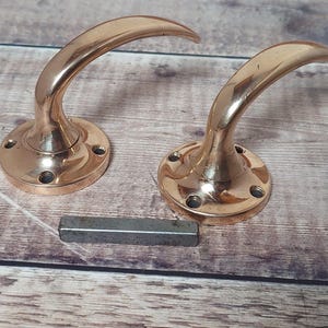 Copper Brass Door Handles, Vintage Rose Brass Door Handles, Antique ...