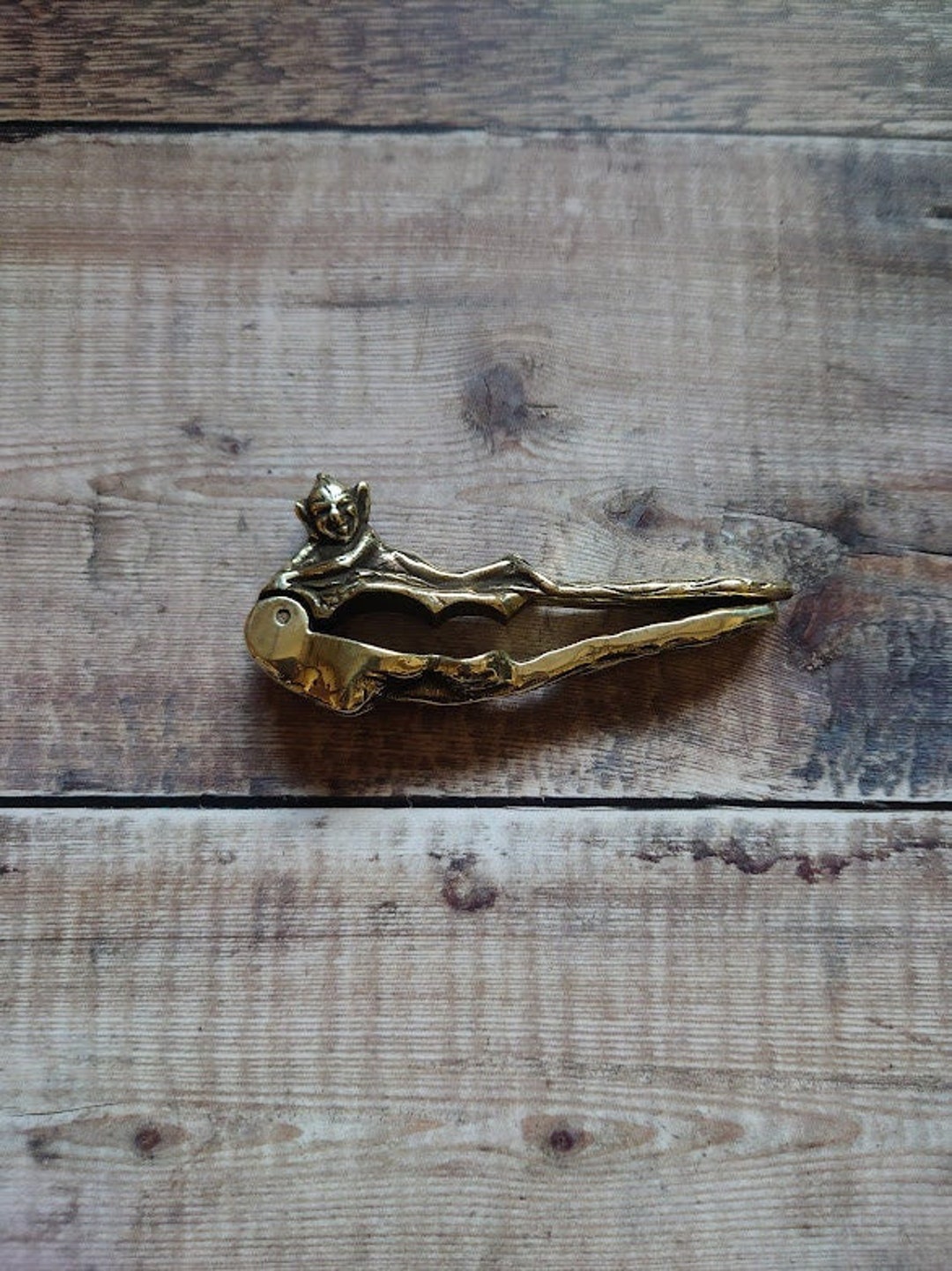 Vintage Brass Pixie Nutcracker - Etsy