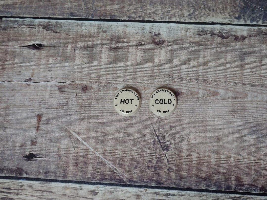 Large 28mm Ceramic Tap Inserts, Vintage Ceramic Tap Indices, Thomas ...