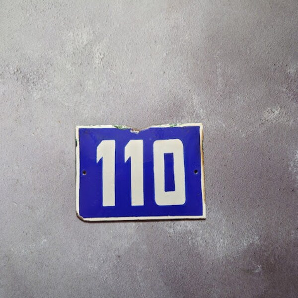 Enamel Number - Etsy