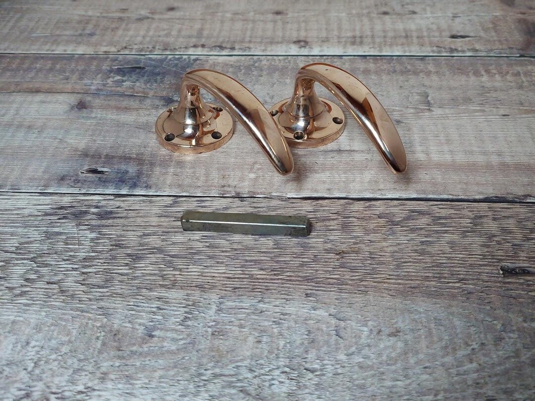 Copper Brass Door Handles, Vintage Rose Brass Door Handles, Antique ...