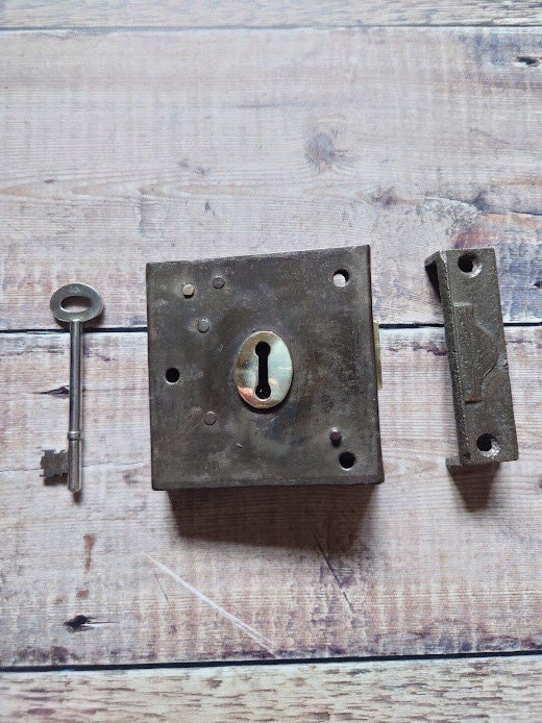 Heavy Iron Lock With Keep and Brass Features - Etsy