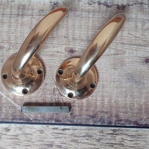 Copper Brass Door Handles, Vintage Rose Brass Door Handles, Antique ...
