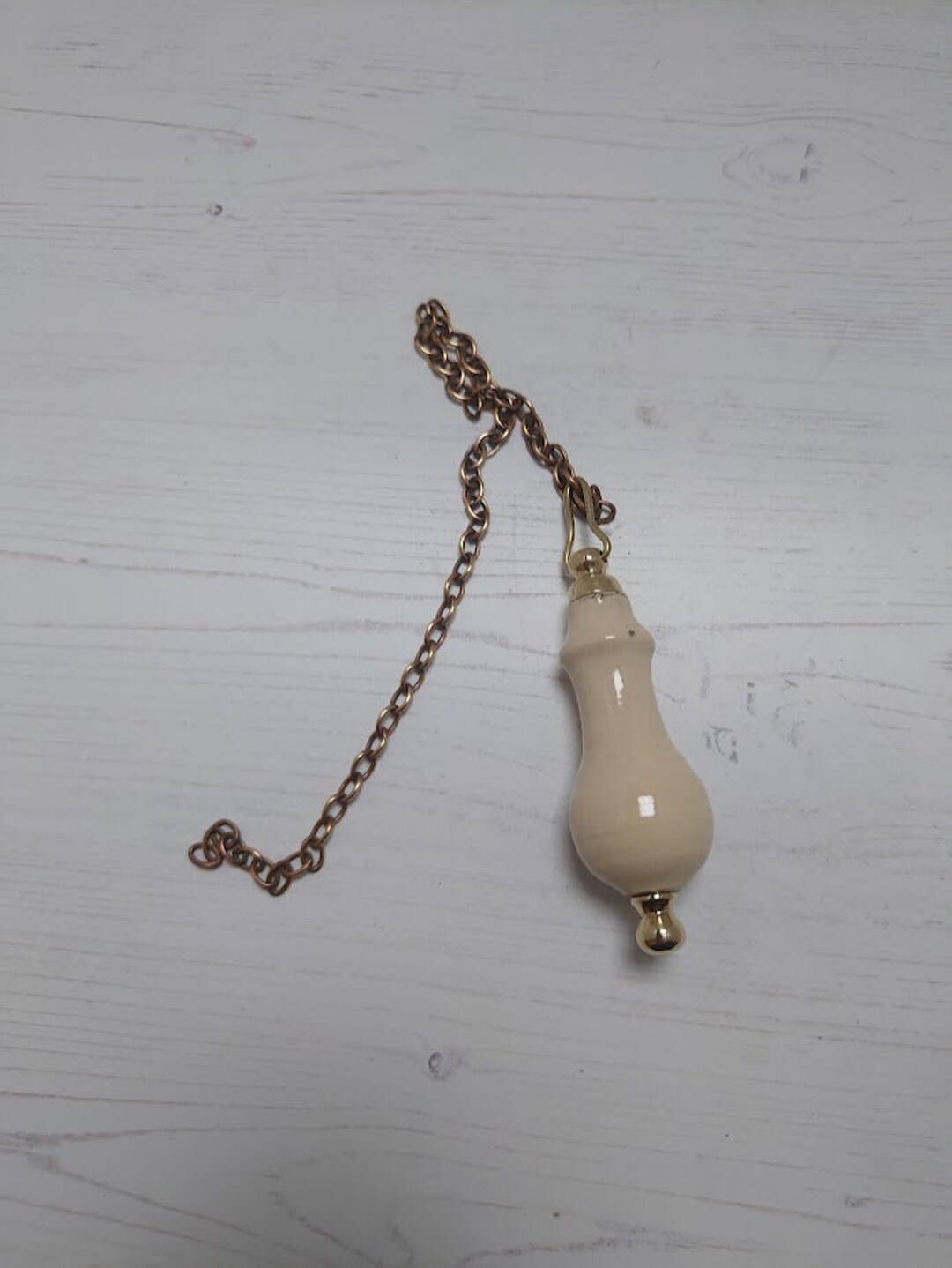 Vintage Ceramic Toilet Cistern Pull and Brass Chain - Etsy