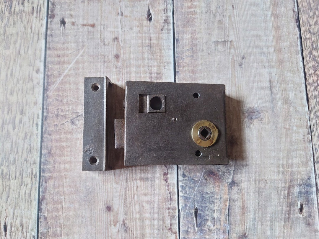 Heavy Steel Lock With Iron Keep, Vintage Door Lock, Old Rim Lock - Etsy